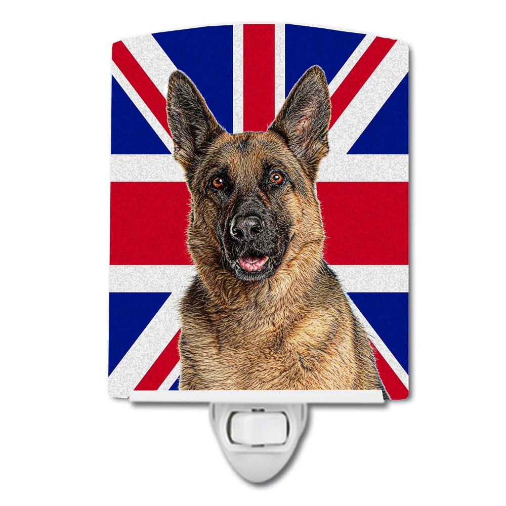 German Shepherd British Flag Ceramic Night Light - Walmart.com