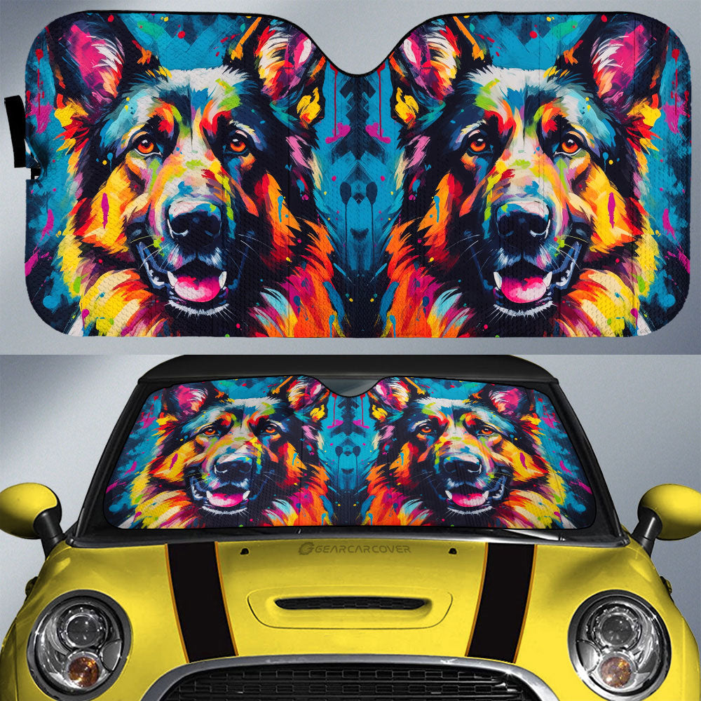 German Shepherd Car Sunshade Custom Car Accessories, Car Windshield ...