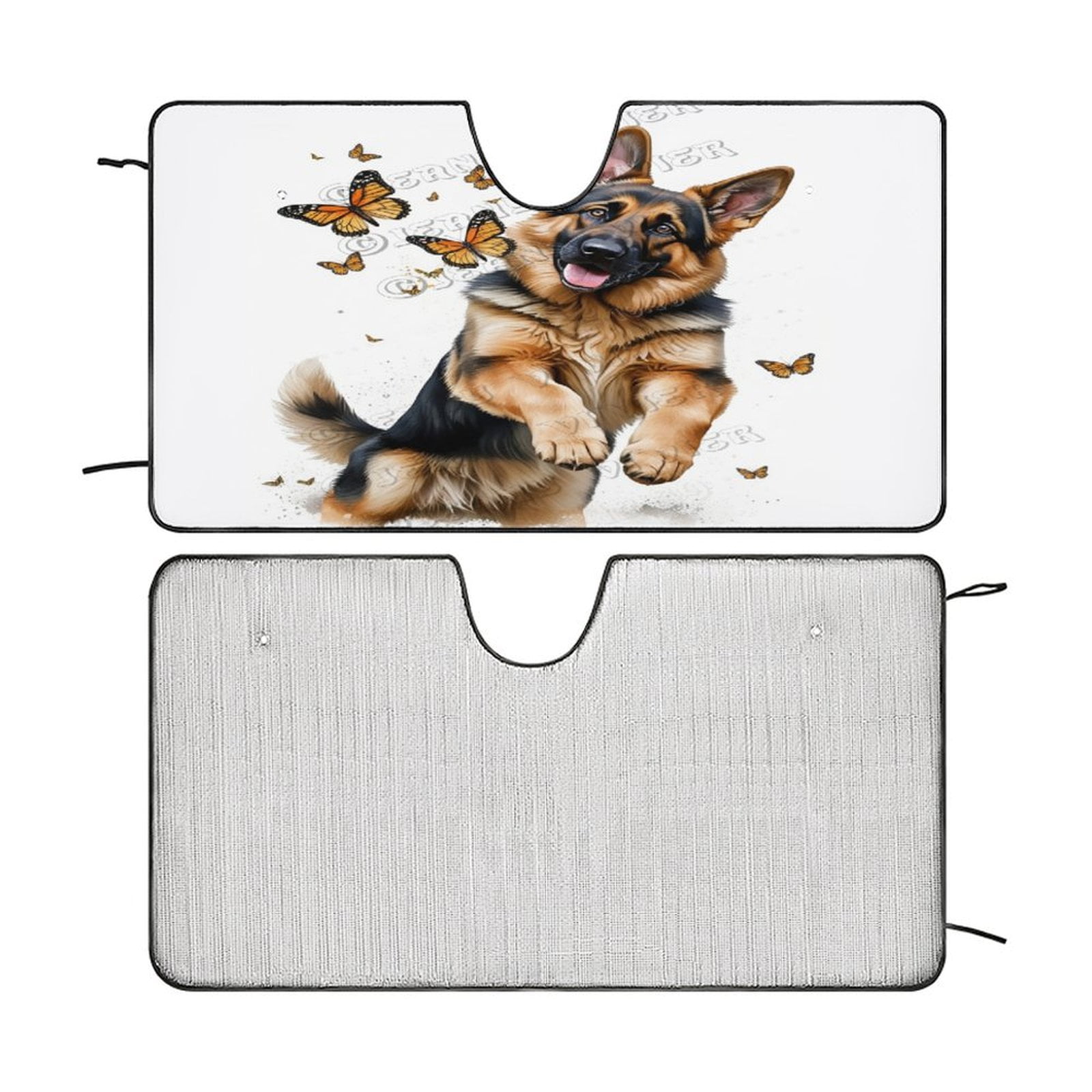 German Shepherd Car Windshield Sun Shade Block UV Rays Sun Visor ...
