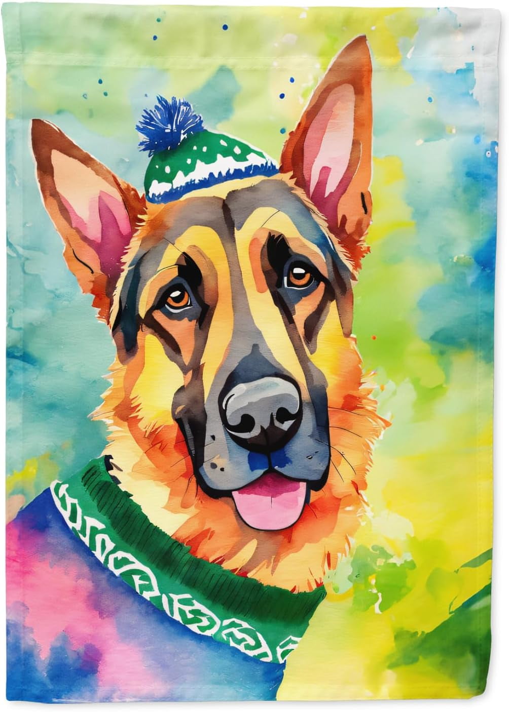 German Shepherd Christmas Garden Flag Mailbox Flag Decorative Yard Flag ...