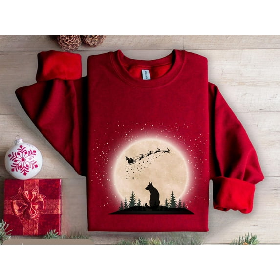 German Shepherd Christmas Sweatshirt, Magical German Shepherd Holiday ...