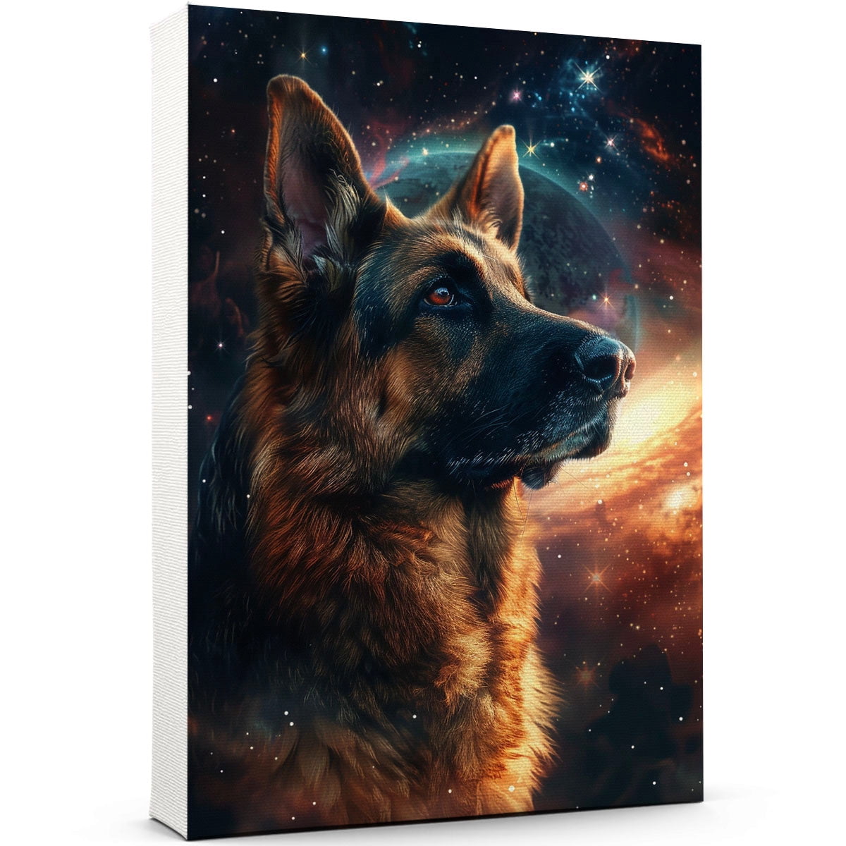 German Shepherd Dog Canvas, Space Dog Canvas - German Shepherd Dog ...