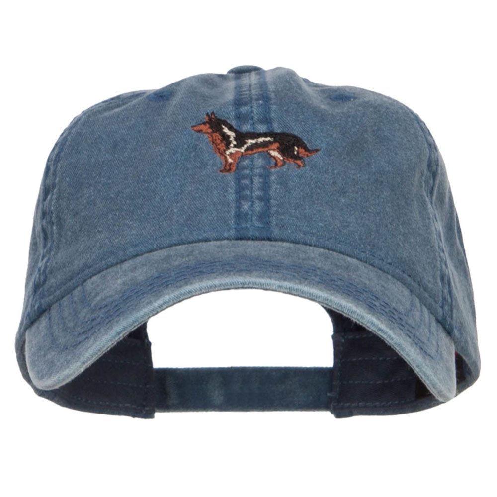 German Shepherd Dog Embroidered Washed Cap - Navy OSFM - Walmart.com