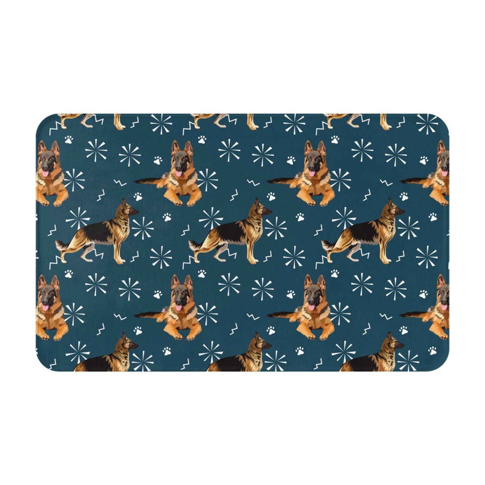 German Shepherd Dog Footprint Door Mat for Indoor, Welcome Door Mats ...