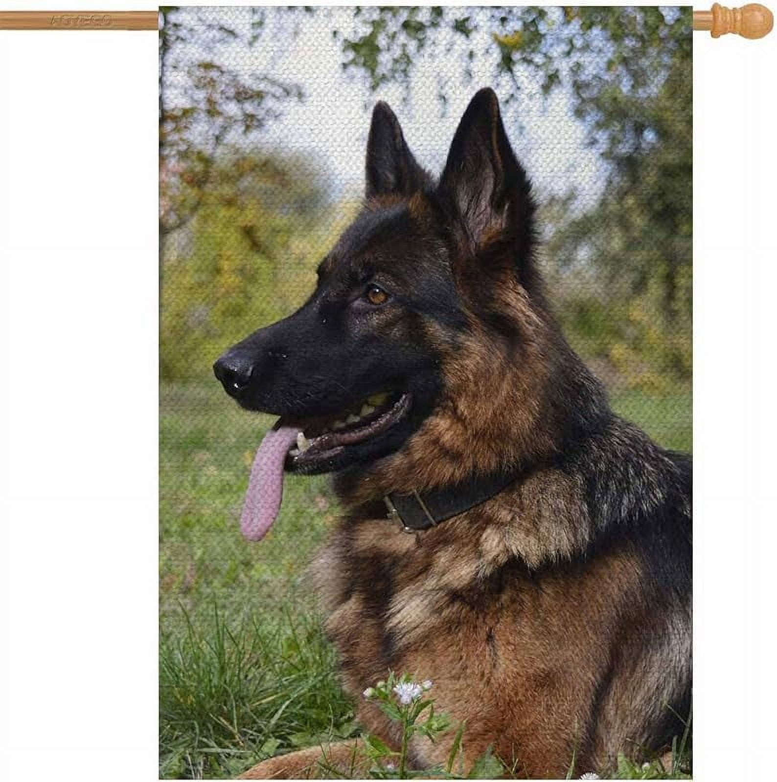 German Shepherd Dog House Flag 28 x 40 Inch Large Vertical Double Sided ...