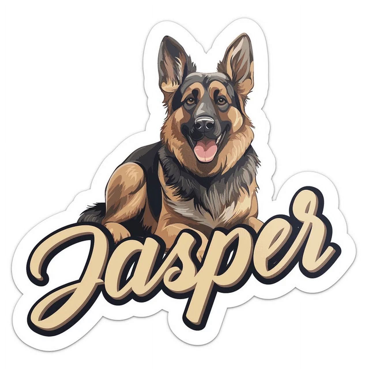 German Shepherd Dog Jasper Sticker Phone Decal Water Bottle Stickers ...
