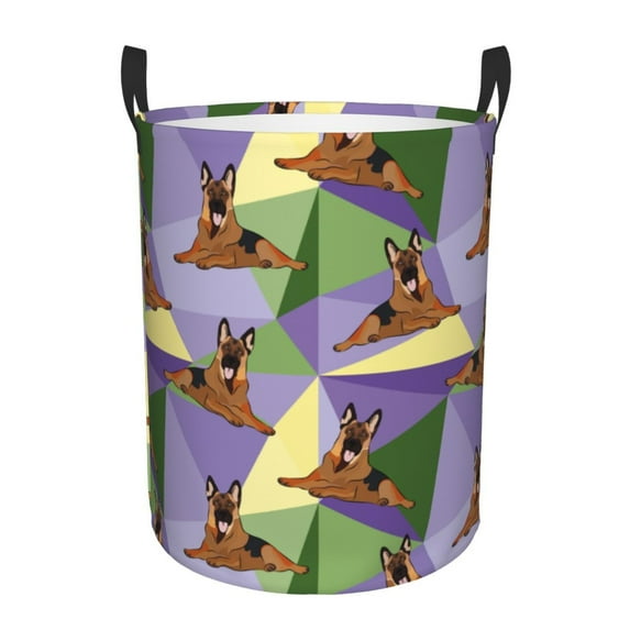 German Shepherd Dog No.1011 Laundry Basket with Handles - Freestanding ...