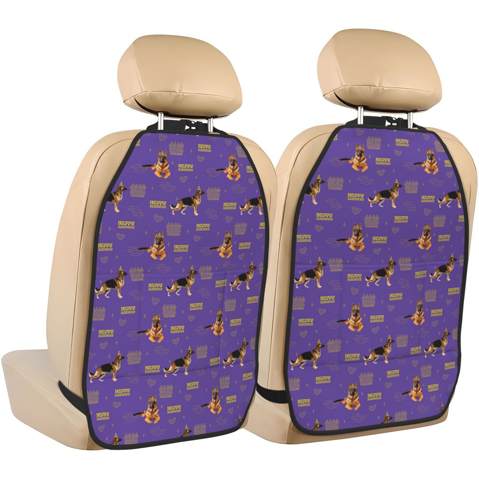 German Shepherd Dog No.1019 Car Back Seat Protector Cover 2 Pack Kick ...