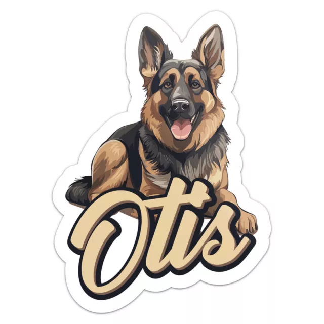 German Shepherd Dog Otis Sticker Phone Decal Water Bottle Stickers Car ...