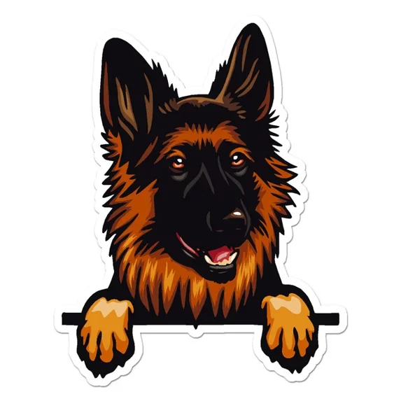 German Shepherd Dog Sticker Phone Decal Water Bottle Stickers Car ...