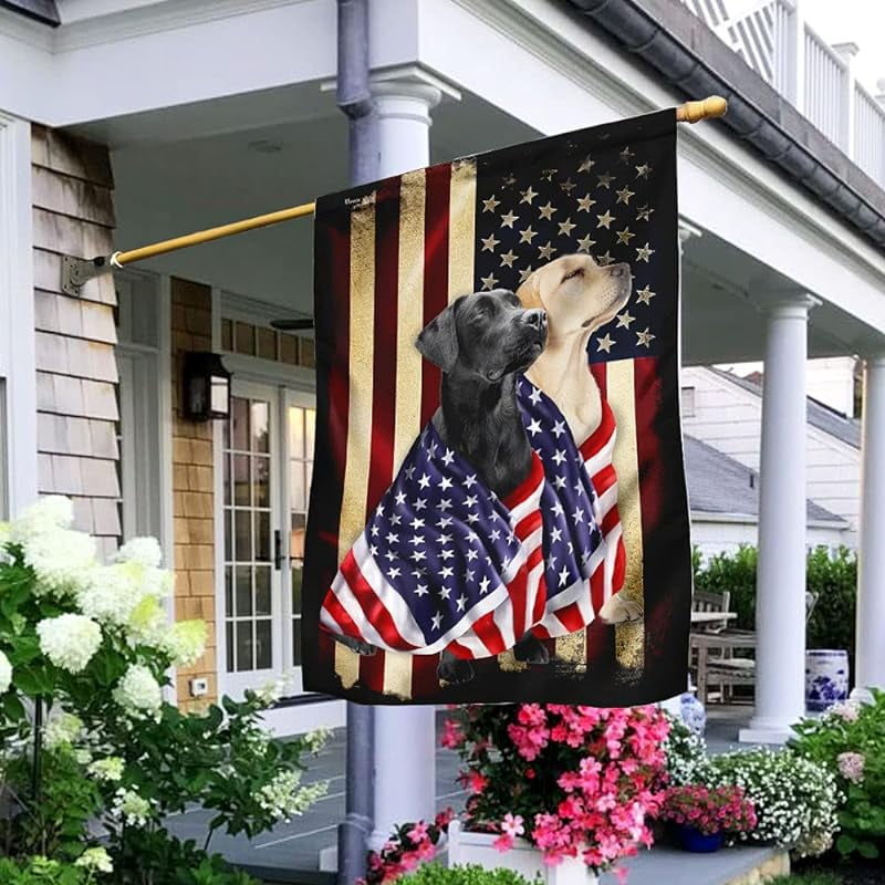 German Shepherd Dogs Double Sided Flag - Patriot American Dog Flags ...
