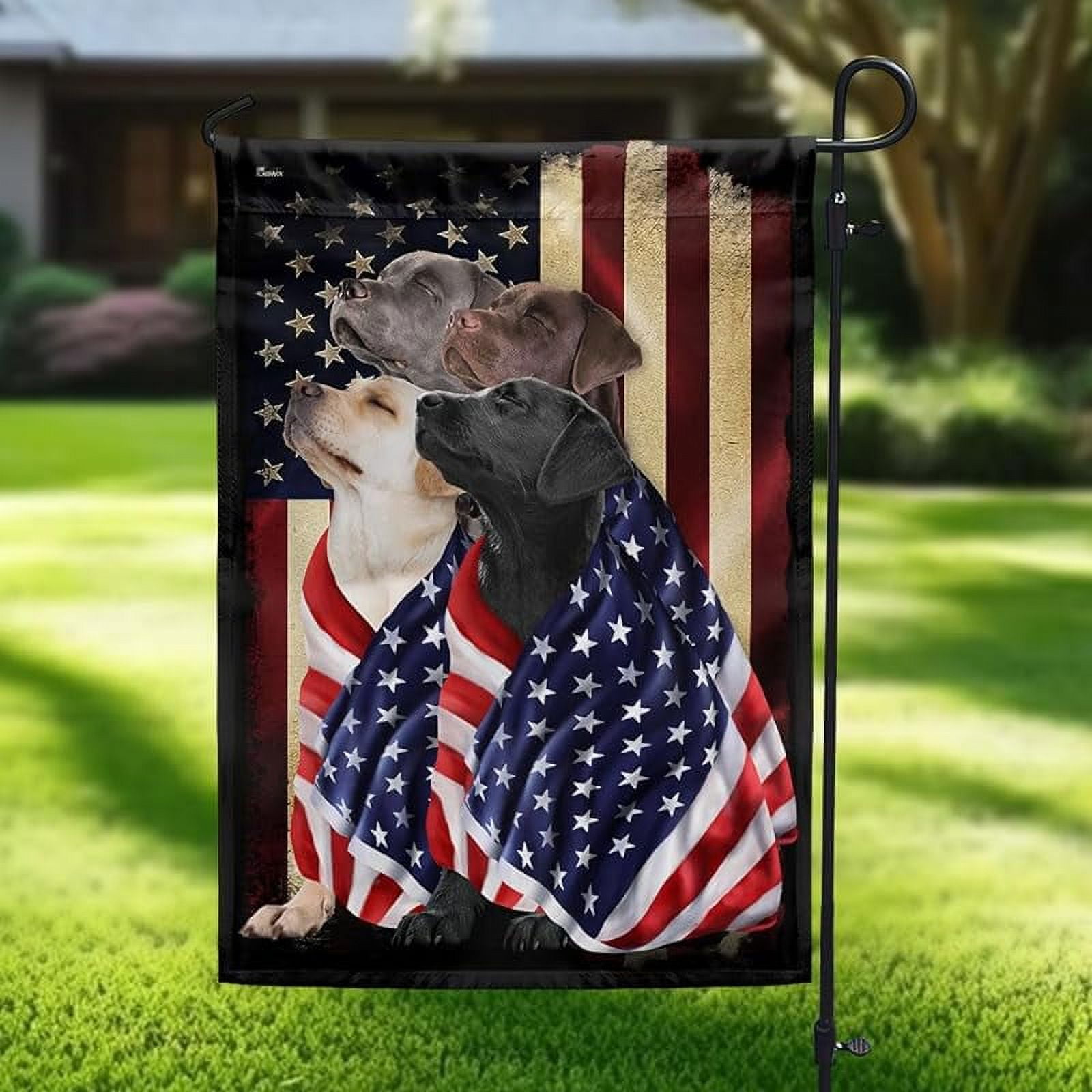 German Shepherd Dogs Double Sided Flag - Patriot American Dog Flags ...