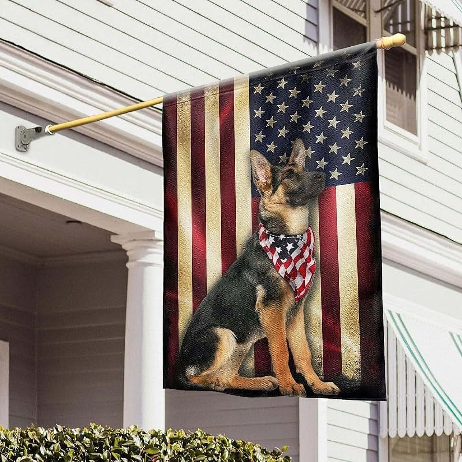 German Shepherd Dogs Double Sided Flag - Patriot American Dog Flags ...