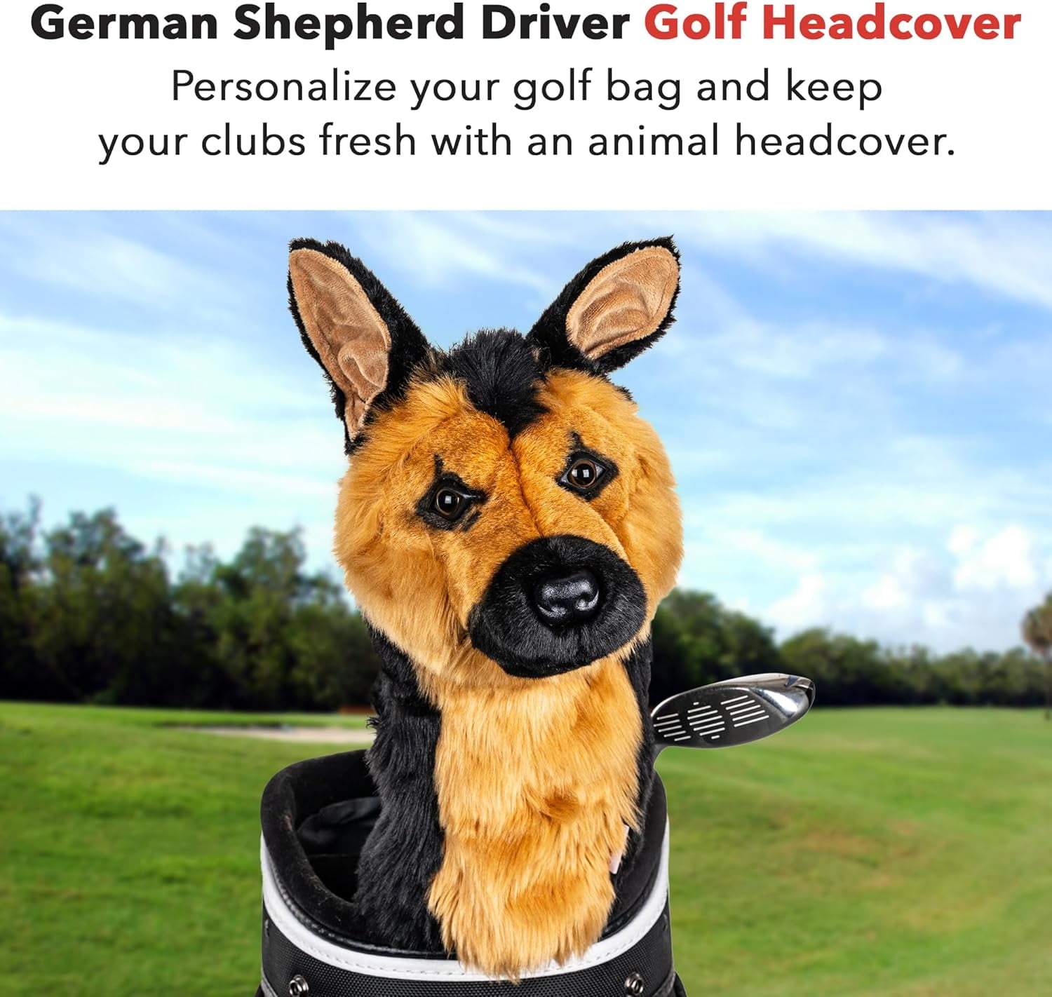 German Shepherd Driver Headcover | Premium Driver Headcovers | Funny ...