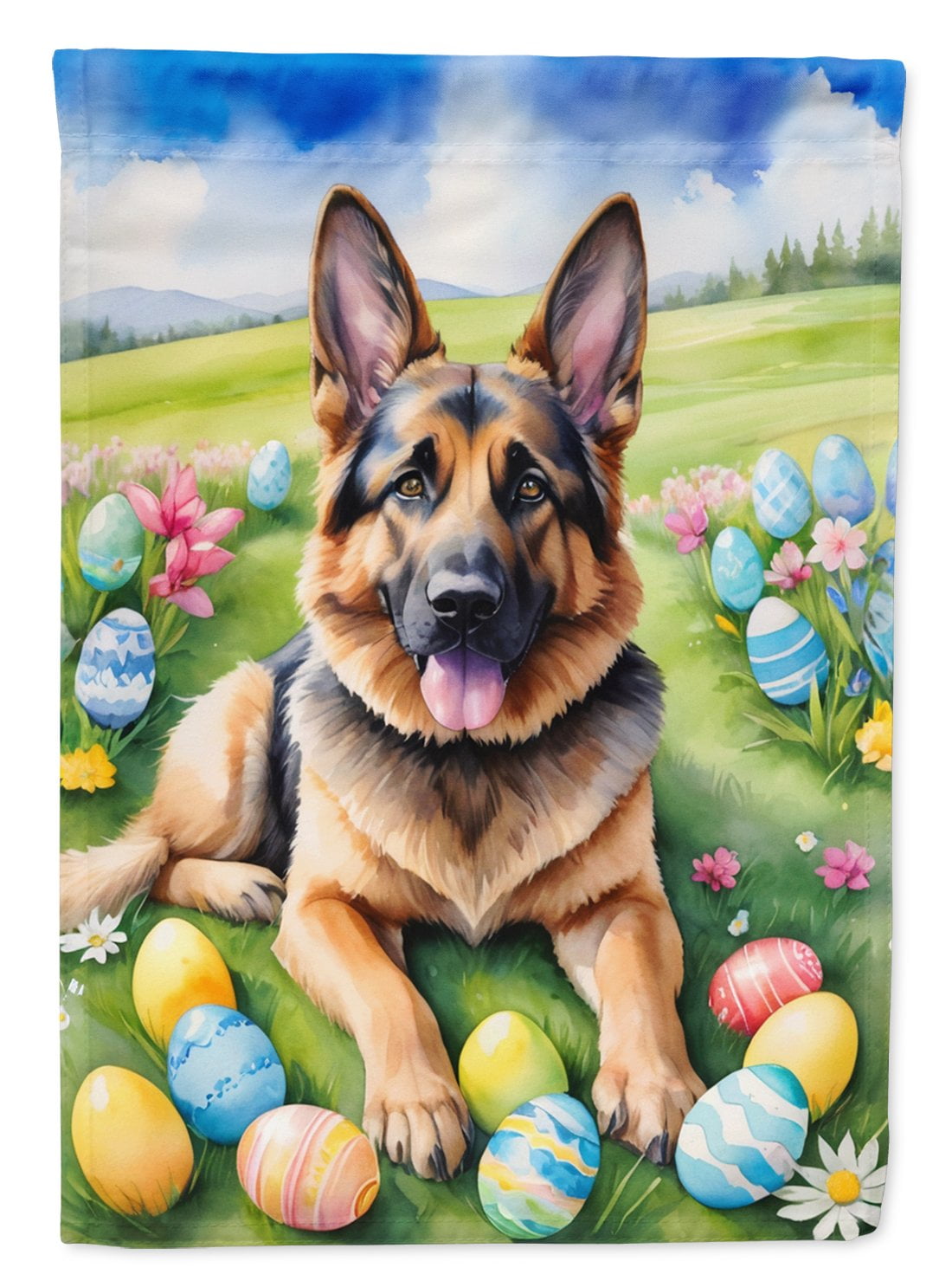 German Shepherd Easter Egg Hunt House Flag - Walmart.com