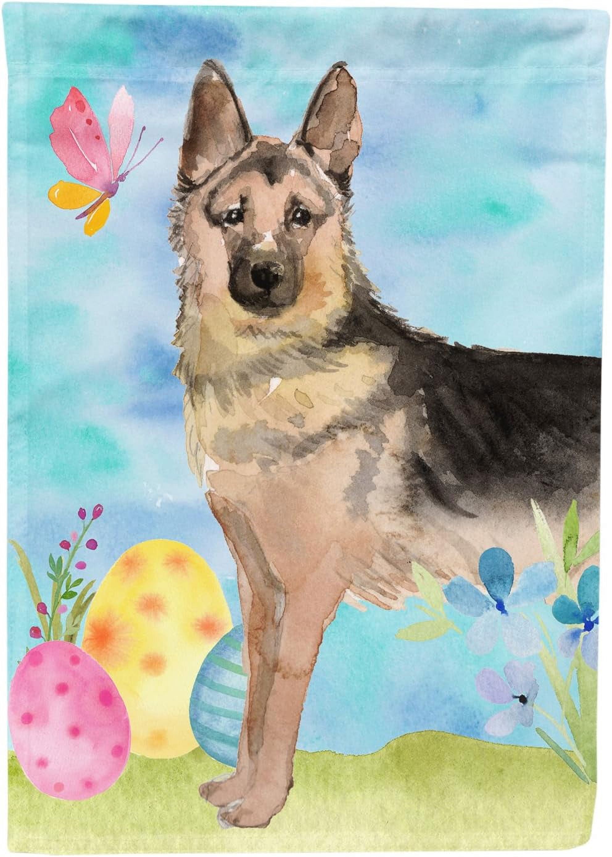 German Shepherd Easter Garden Flag Mailbox Flag Decorative Yard Flag ...