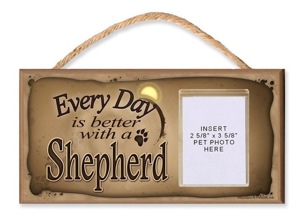 German Shepherd "Every Day is Better With a Shepherd" Wooden Dog Sign ...