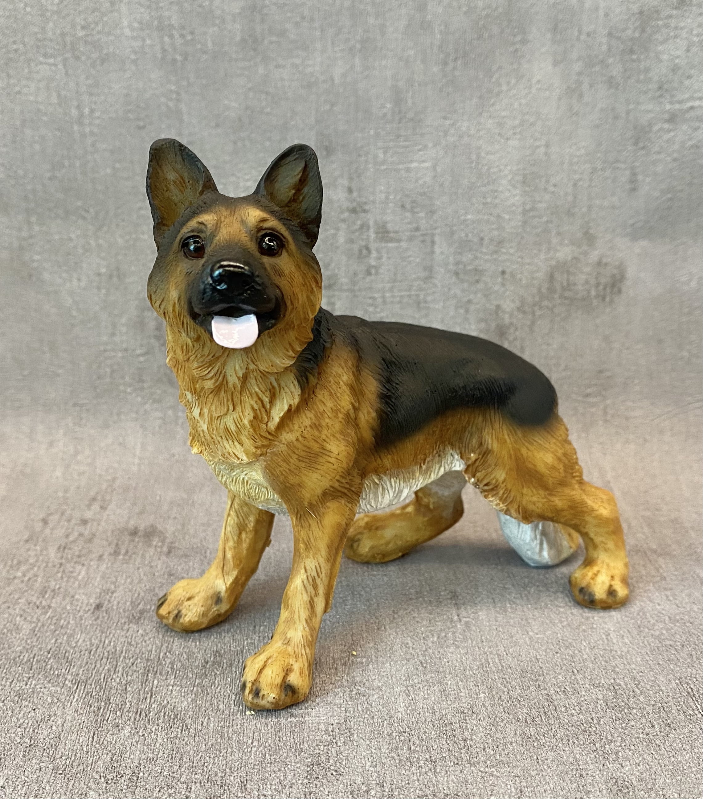 German Shepherd Figurine, Detailed Action Dog Statue for Christmas or ...