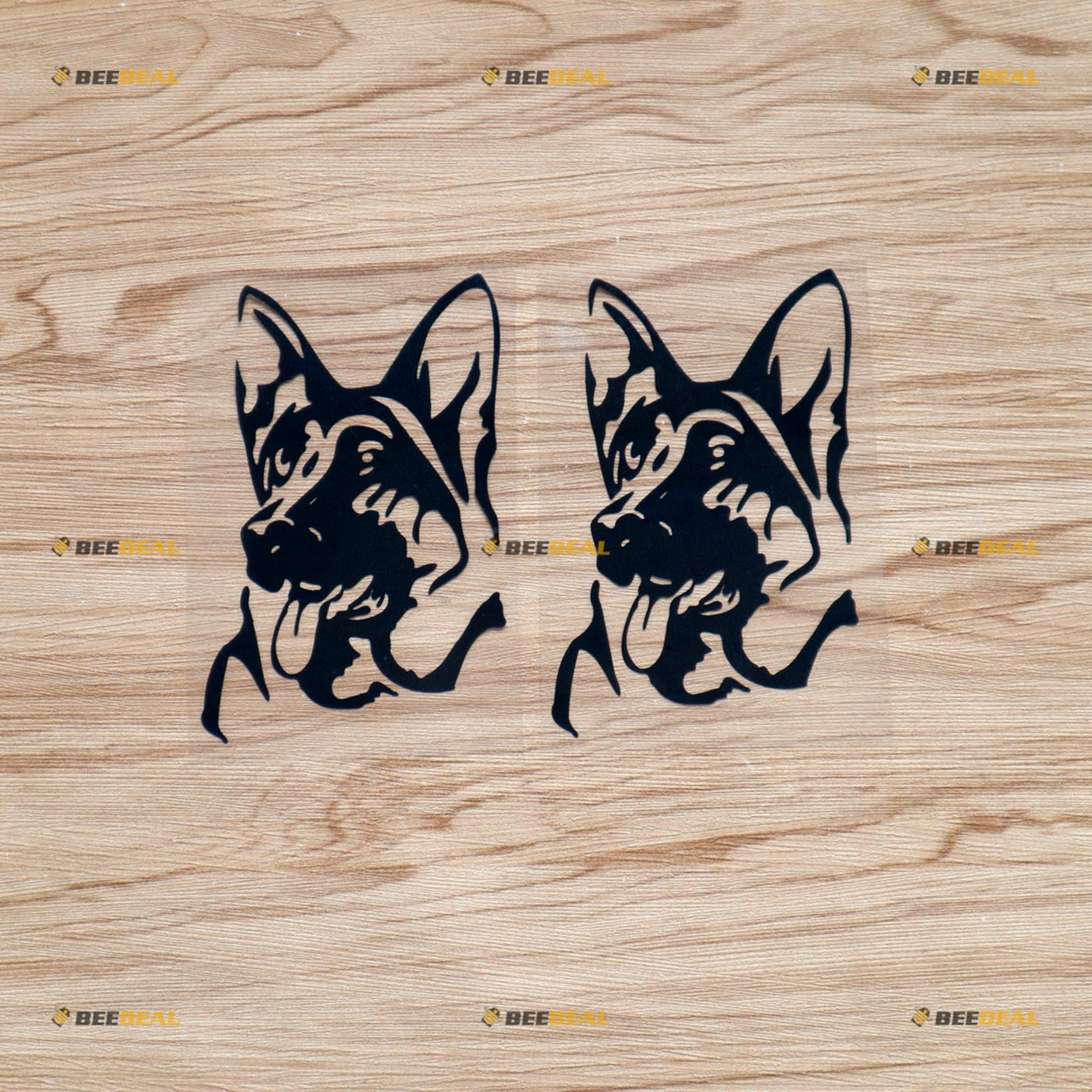 German Shepherd Head Police Dog K9 Unit Sticker Decal Vinyl - 2 Pack ...