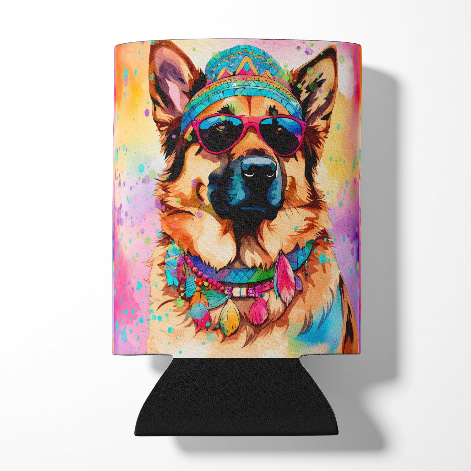 German Shepherd Hippie Dawg Can or Bottle Hugger 3 in x 5 in - Walmart.com