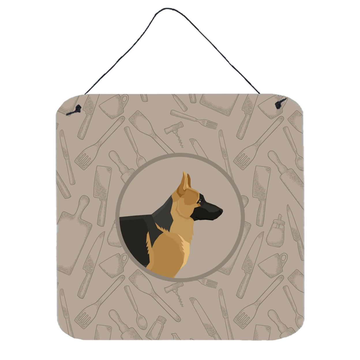 German Shepherd In the Kitchen Wall or Door Hanging Prints - Walmart.com