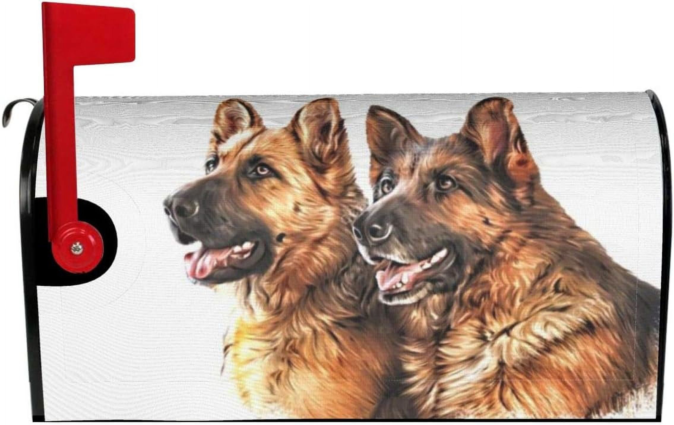 German Shepherd Mailbox Cover Mailbox Wraps, Waterproof Mailbox Covers ...