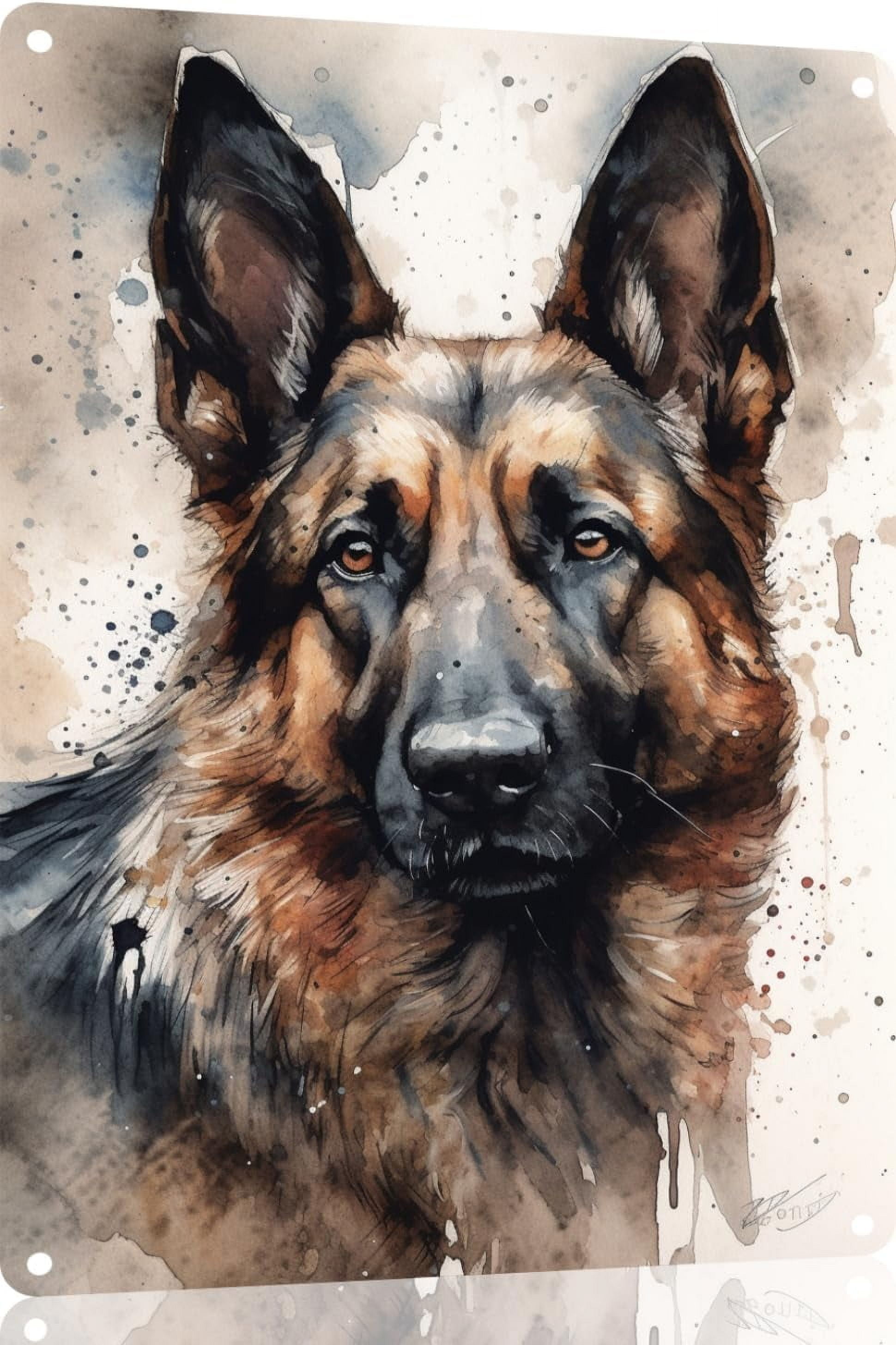 German Shepherd Metal Tin Signs- Exquisite Wall Art Decor Inspirational ...