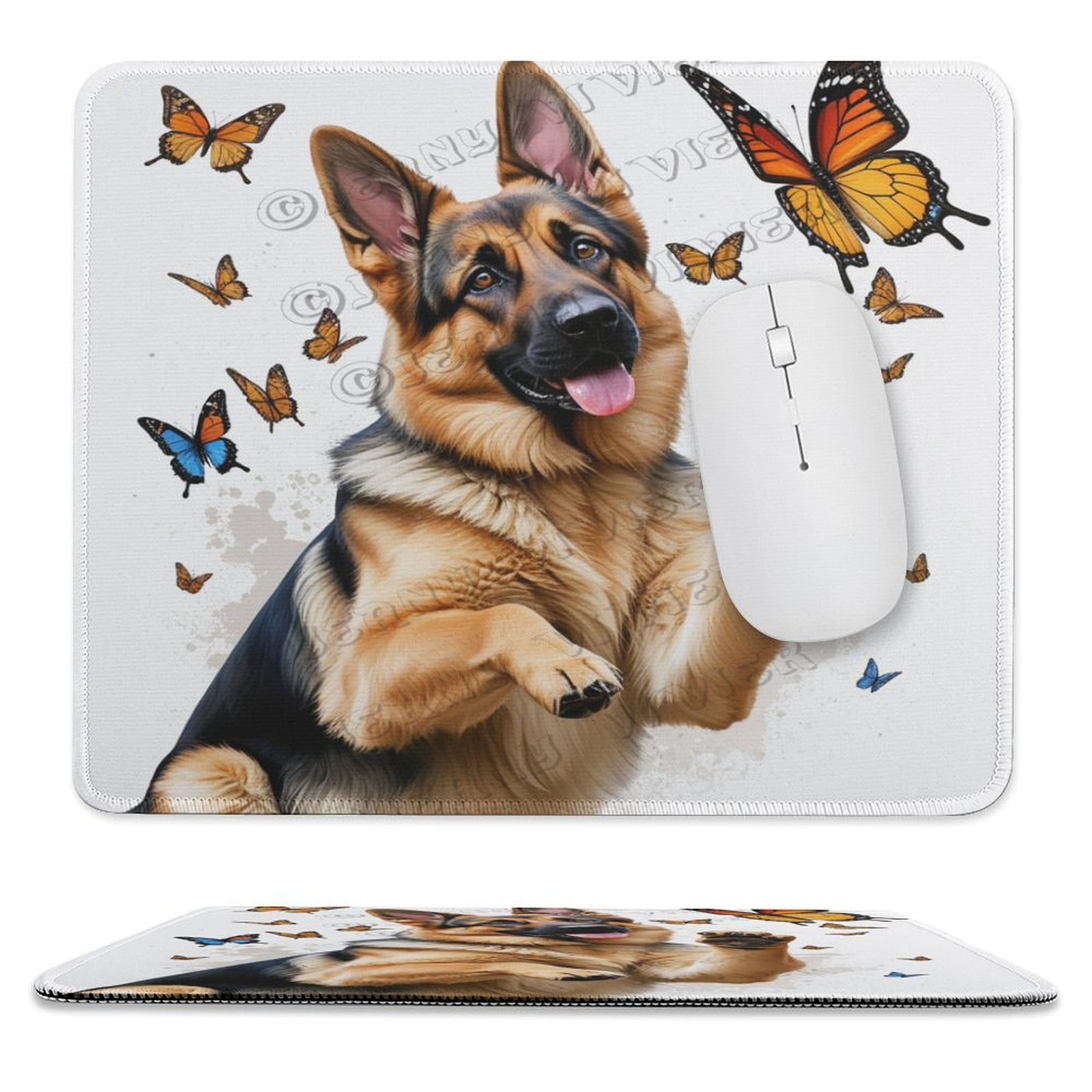 German Shepherd Mouse Pad, Cute Dog Mousepad for Design, Anti-Slip ...