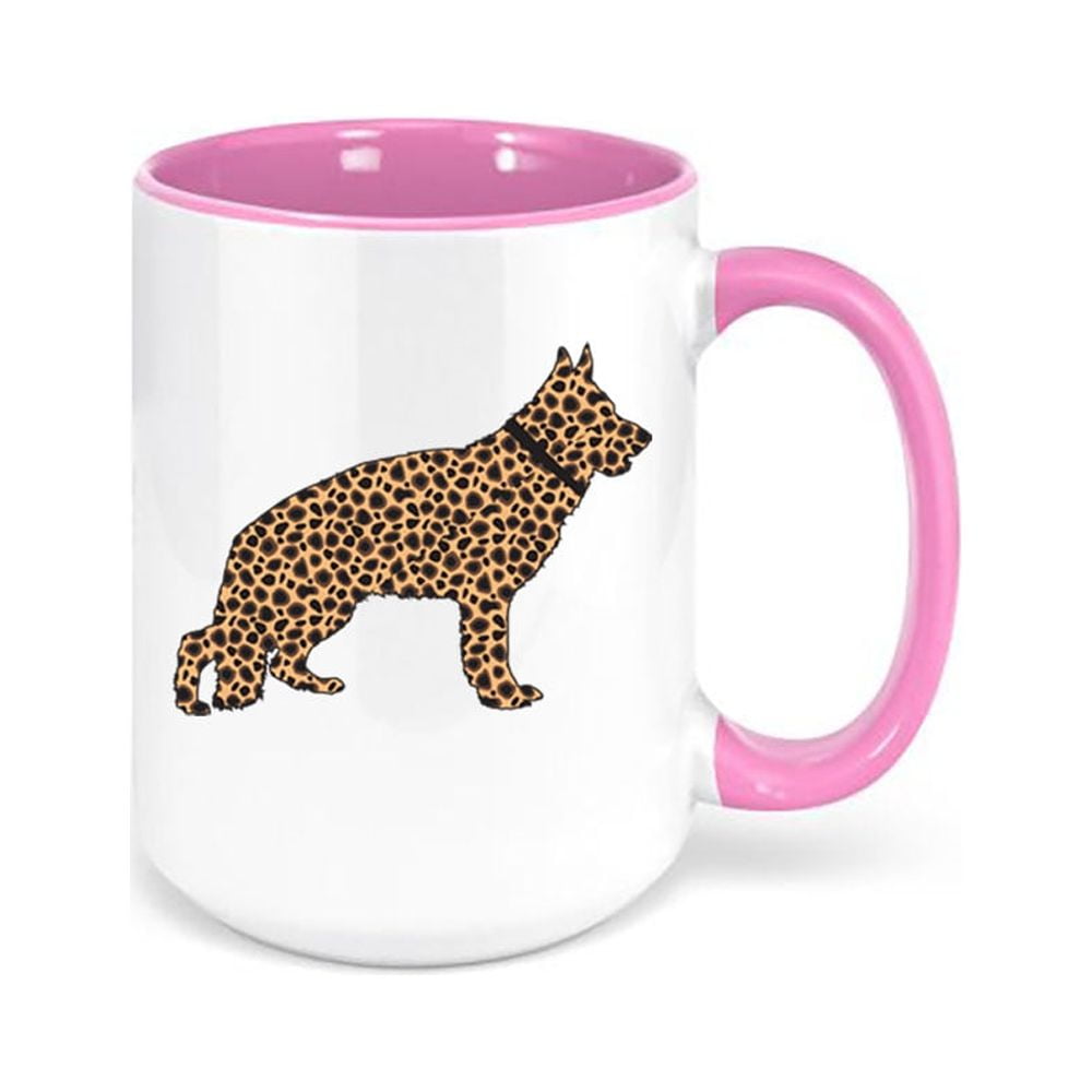 German Shepherd Mug, Leopard German Shepherd, German Shepherd Coffee ...