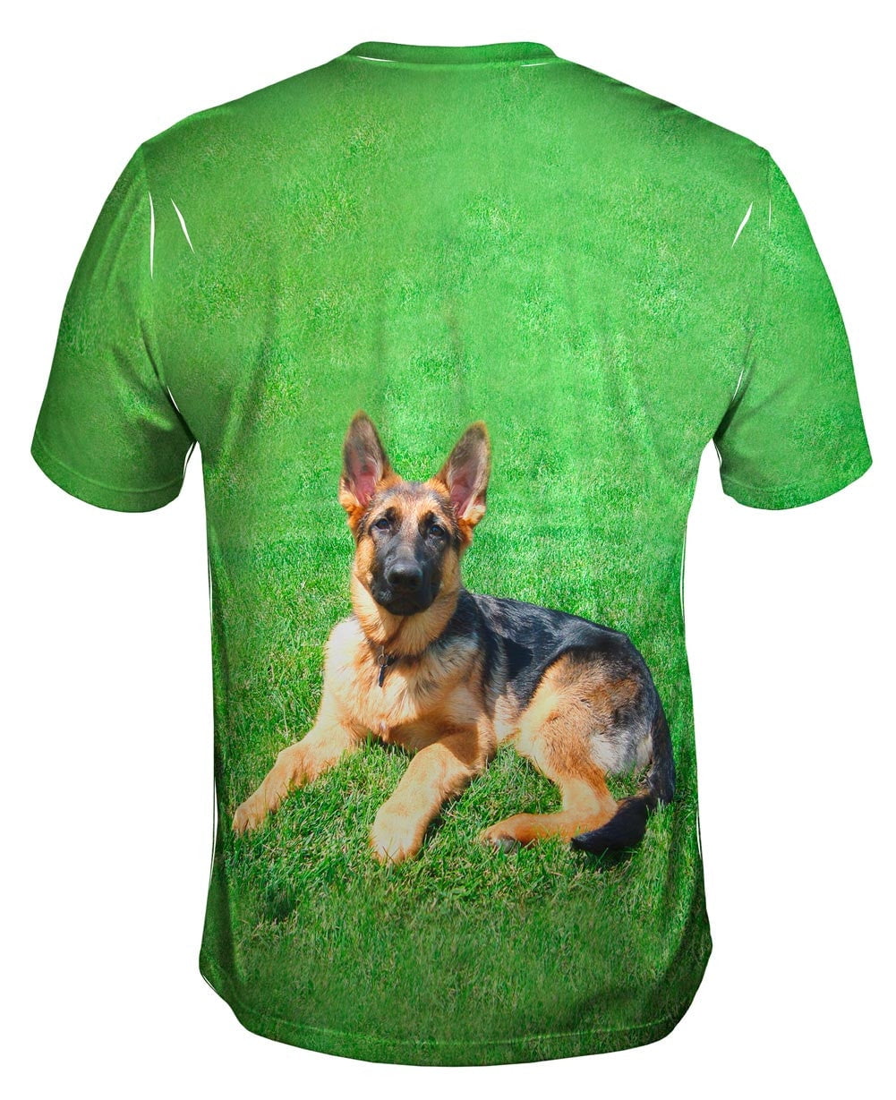 German Shepherd On Grass Mens T-Shirt All Over Print - Walmart.com