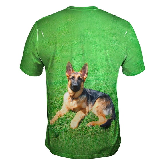 German Shepherd On Grass Mens T-Shirt All Over Print - Walmart.com