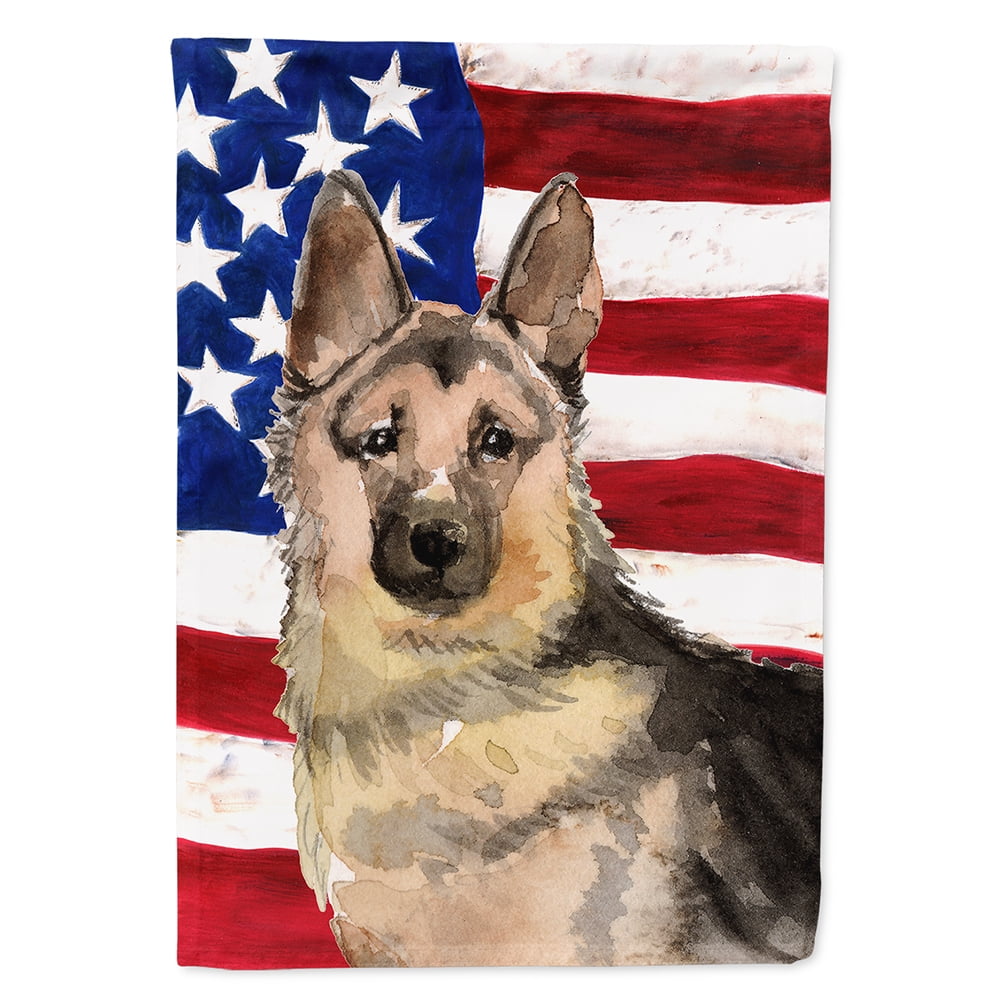 German Shepherd Patriotic House Flag - Walmart.com