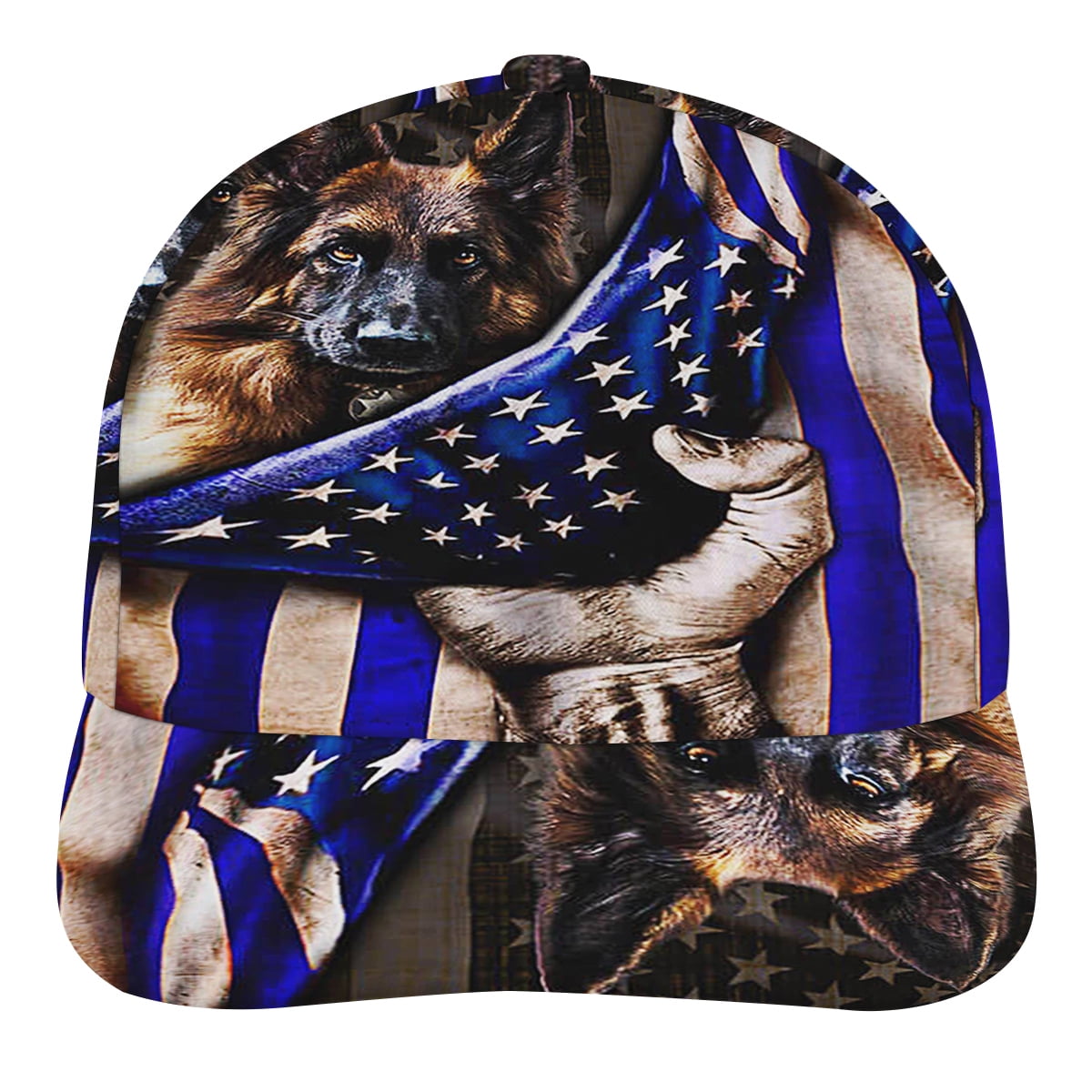 German Shepherd Police Dog K9 The Thin Blue Line baseball cap hat ...