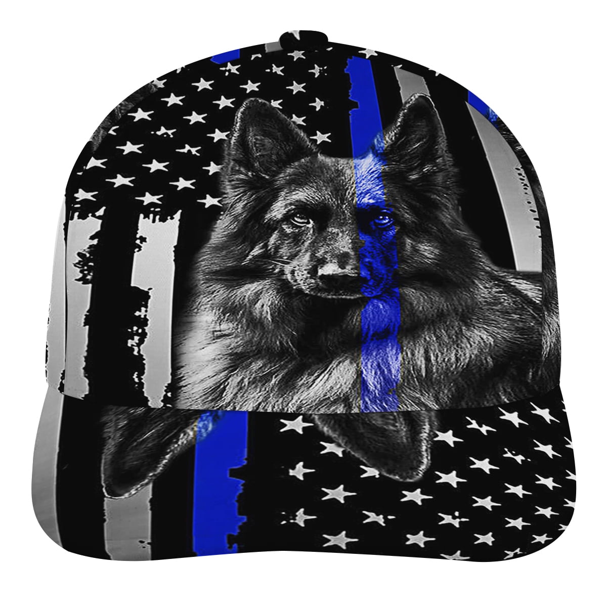 German Shepherd Police Dog Thin Blue Line K 9 baseball cap hat ...