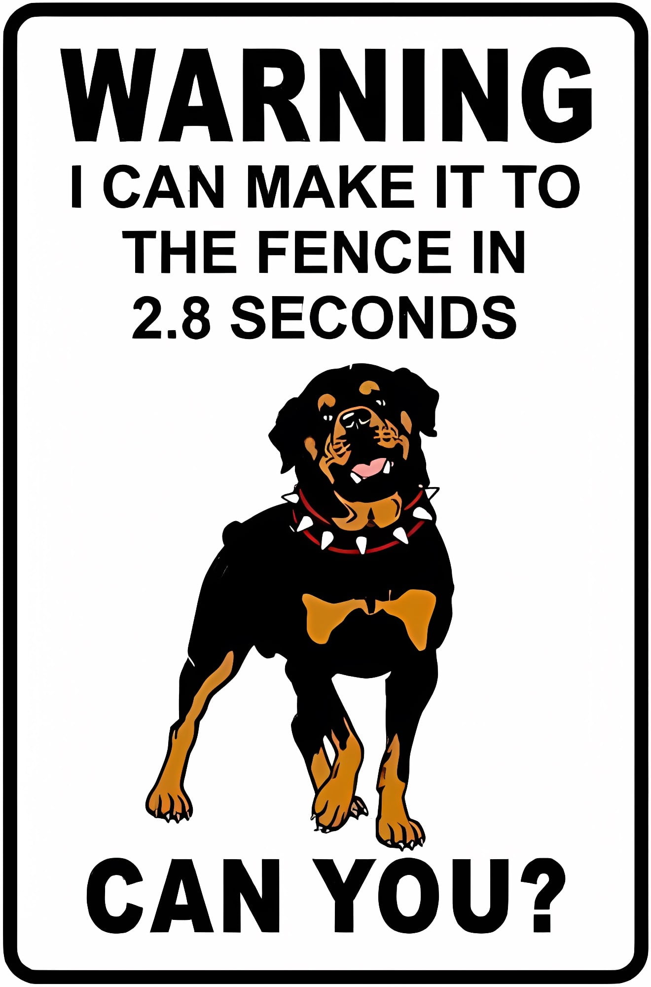 German Shepherd Rottweiler Guard Dog Sign - 8"x12" Aluminum Funny ...