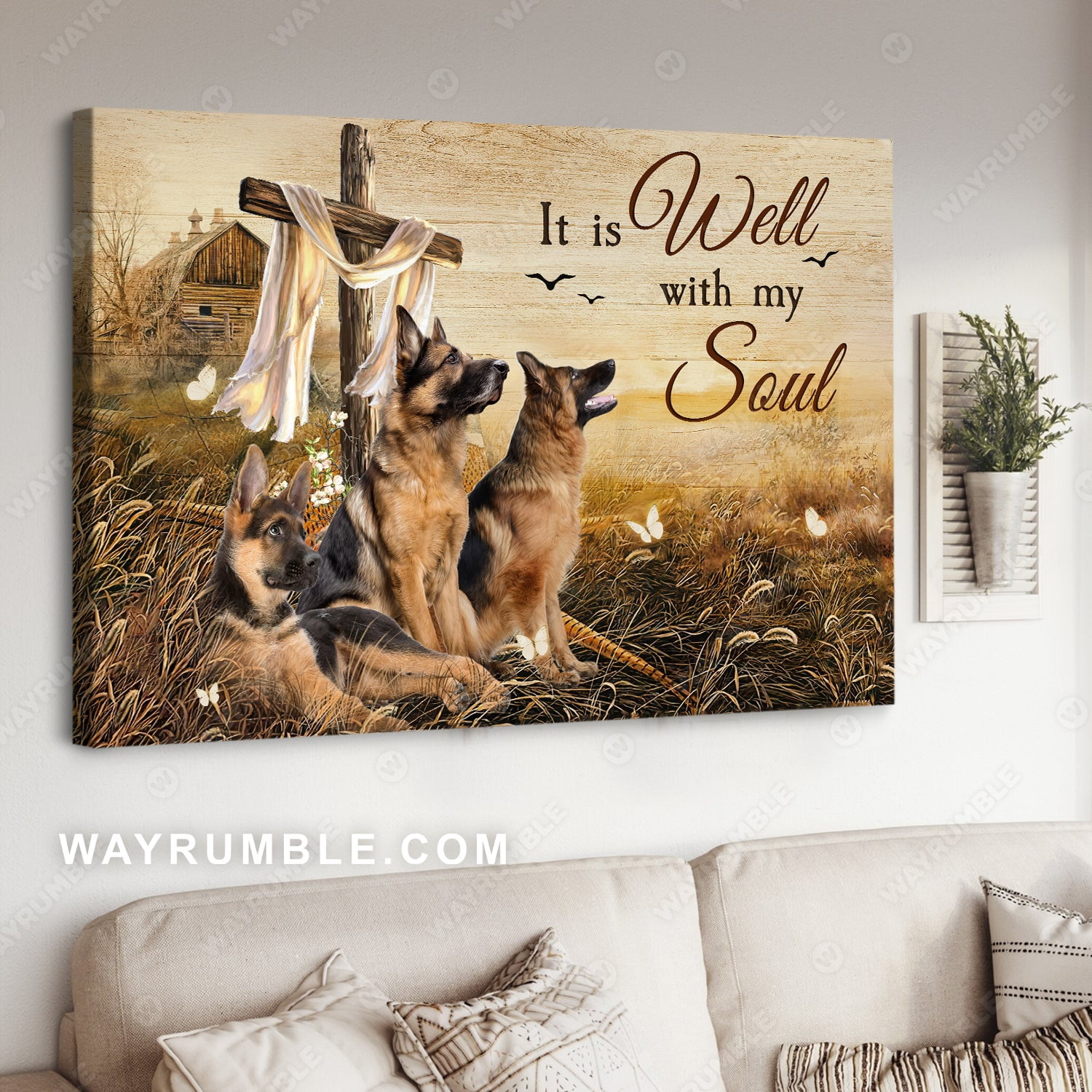 German Shepherd, The Three Brother, The Rugged Crosses, Countryside ...