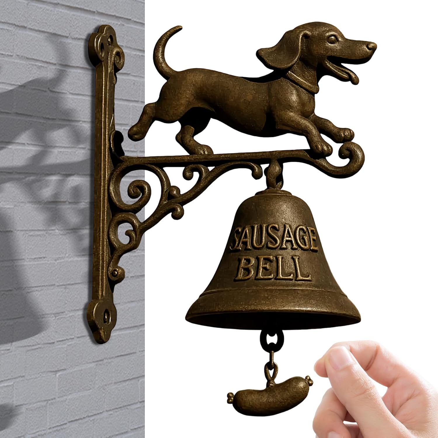 German Shepherd Welcome Bell,Retro Funny Animal Welcome Doorbell,Wall ...