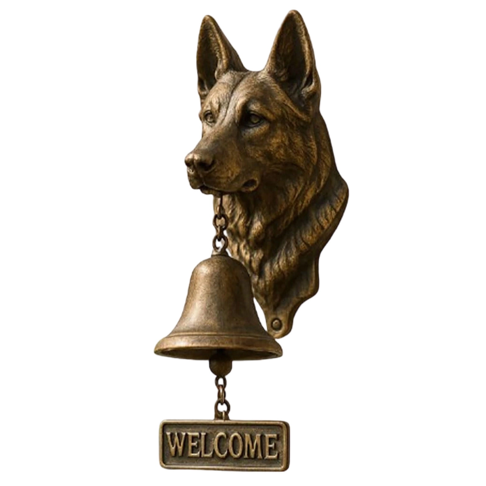 German Shepherd Welcome Bell - Retro Metal Farmhouse Vintage Doorbell ...