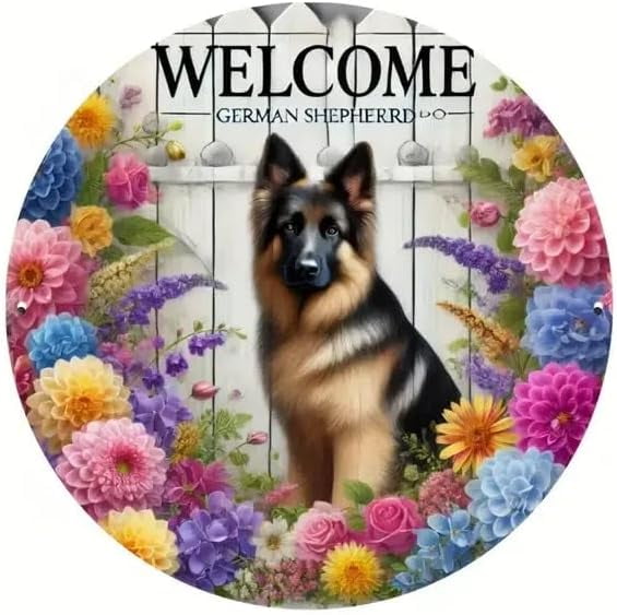 German Shepherd Welcome Metal Tin Sign are Poster Wall Decor New 12"x12 ...