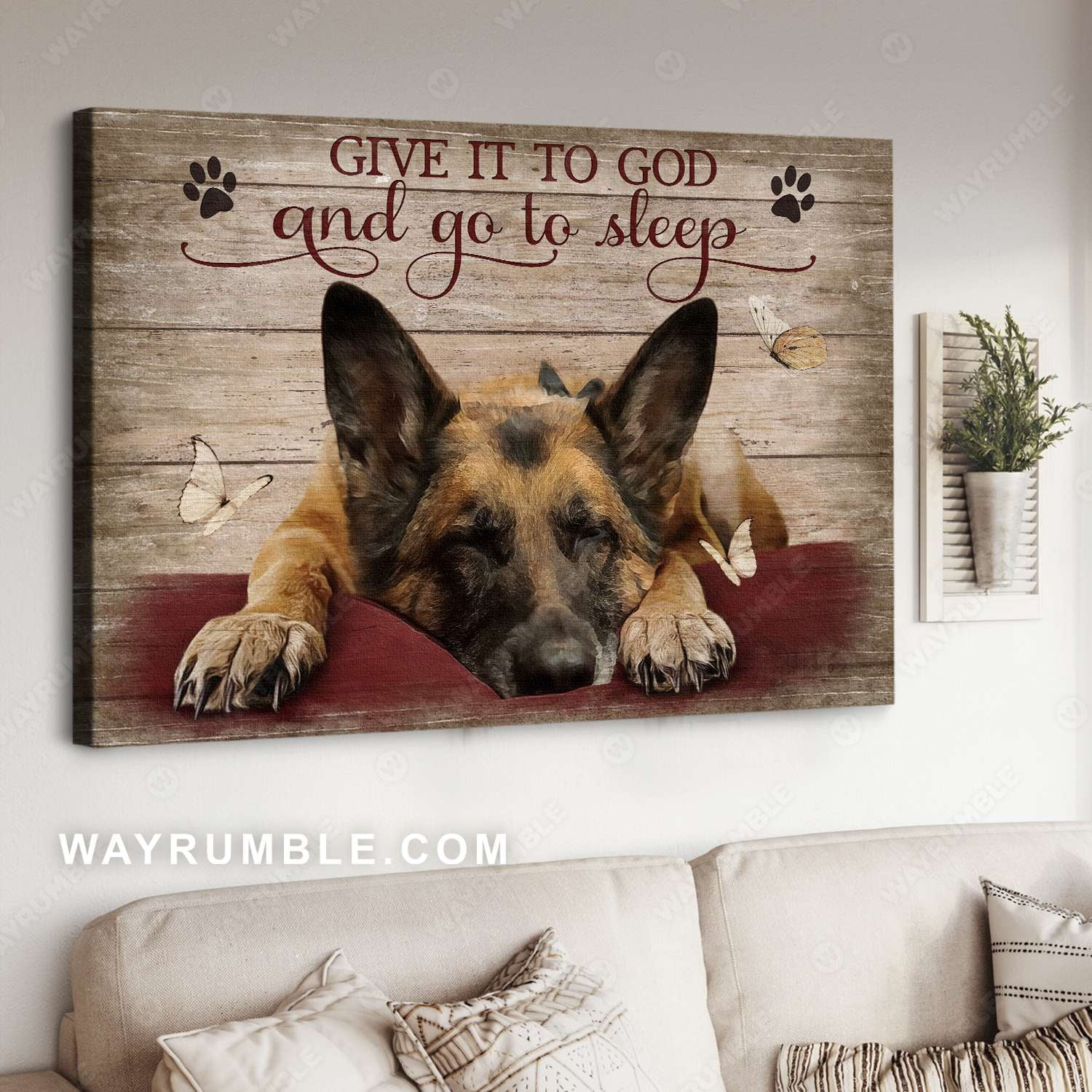 German Shepherd drawing, Give it to God and go to sleep - Jesus ...