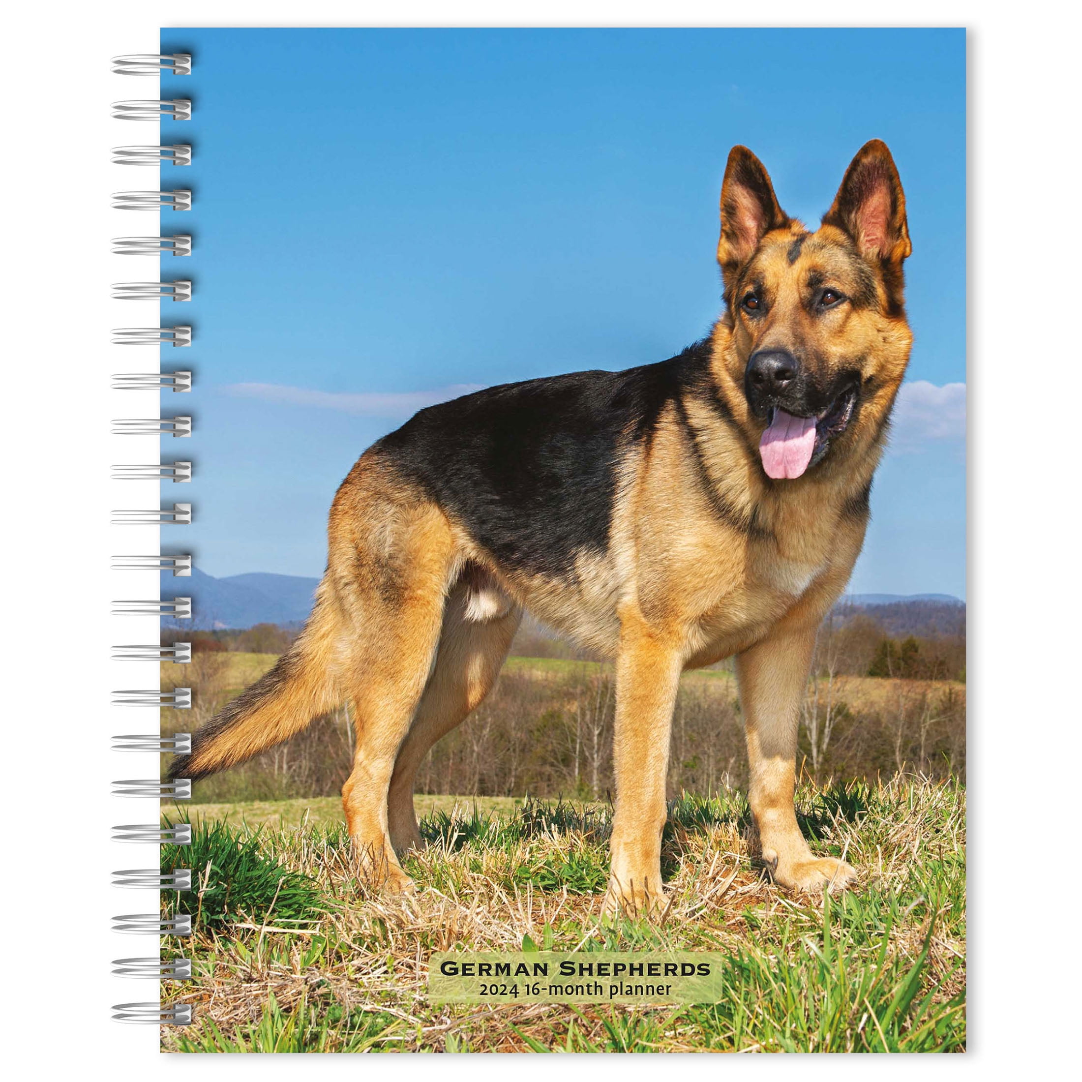 German Shepherds | 2024 6x7.75" Wire-O Engagement Planner Calendar ...