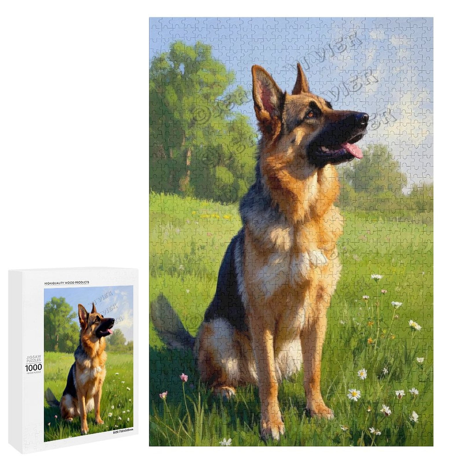German Shepherds Dog -Themed 1000 Piece Puzzle, Great for Adults and ...