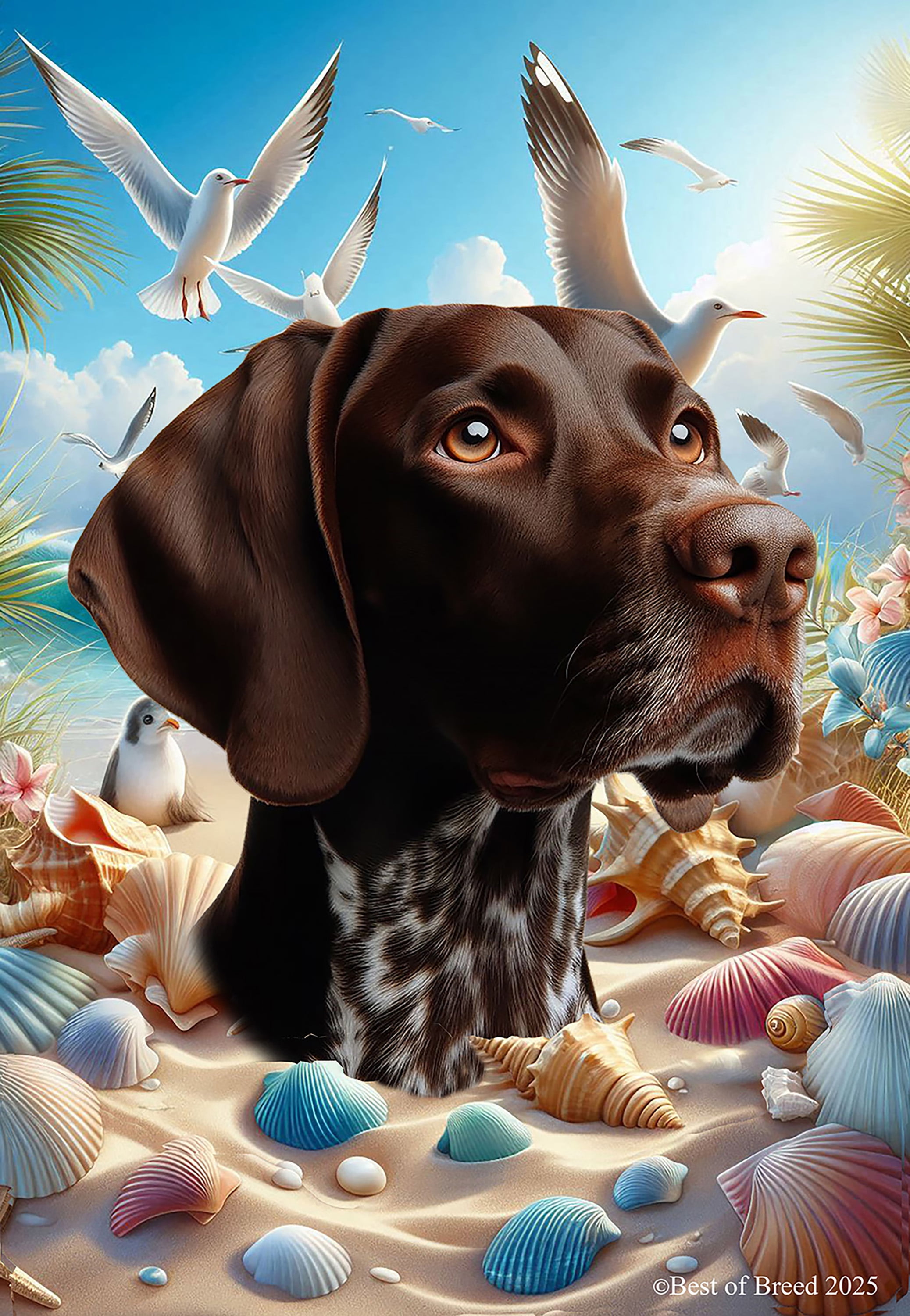 German Shorthair Pointer - Best of Breed Summer Beach Outdoor Garden ...