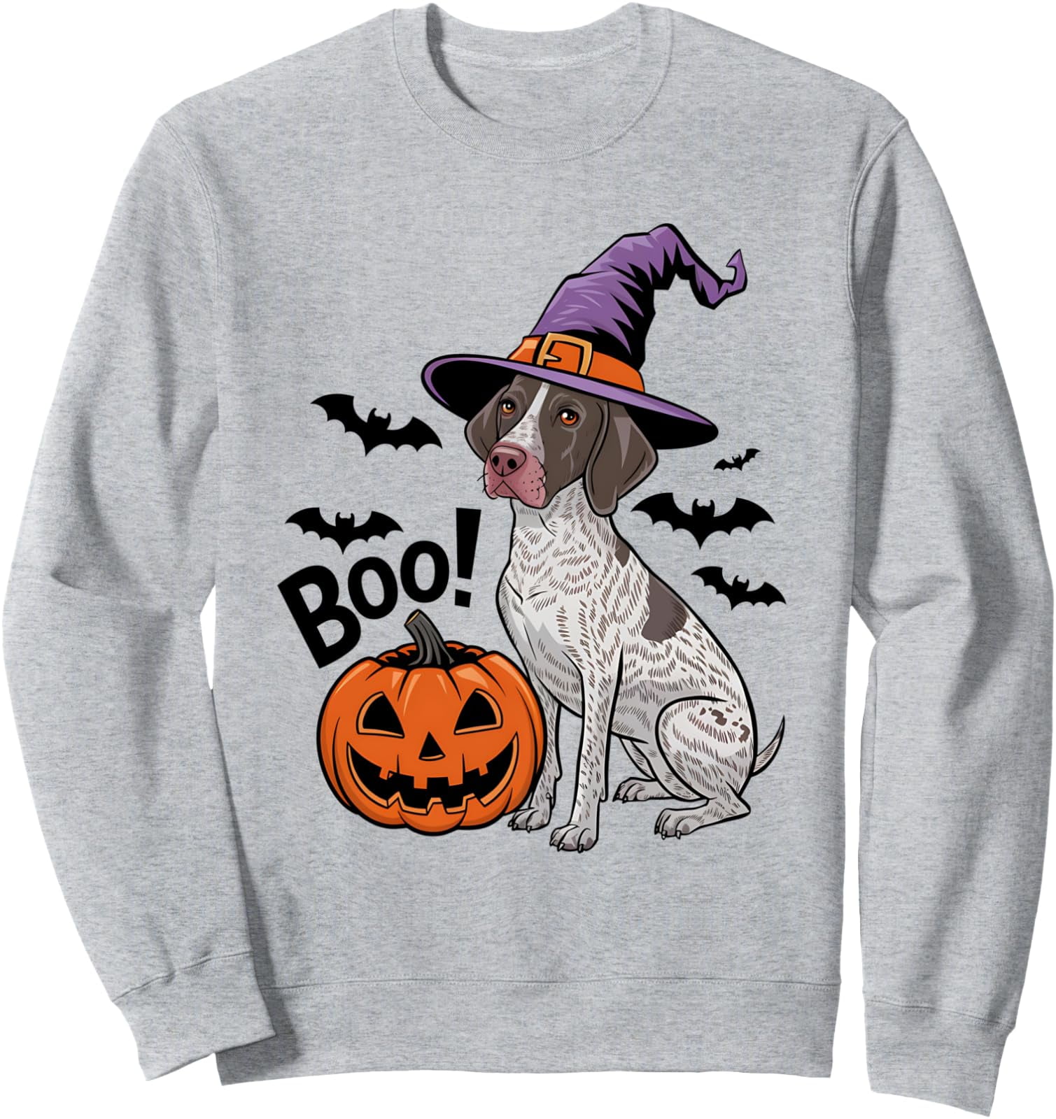 German Shorthaired Pointer Boo Happy Holiday Pumpkin GSP Dog Sweatshirt ...
