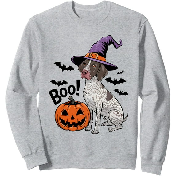 German Shorthaired Pointer Boo Happy Holiday Pumpkin GSP Dog Sweatshirt ...