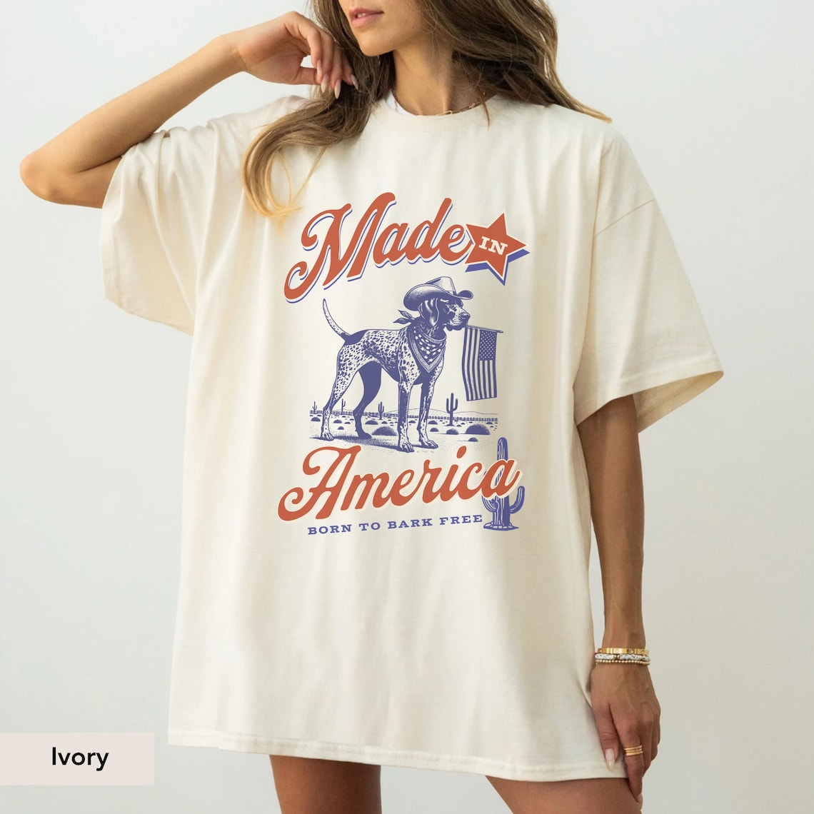 German Shorthaired Pointer Cowboy Made In America Shirt, Gsp Shirt ...