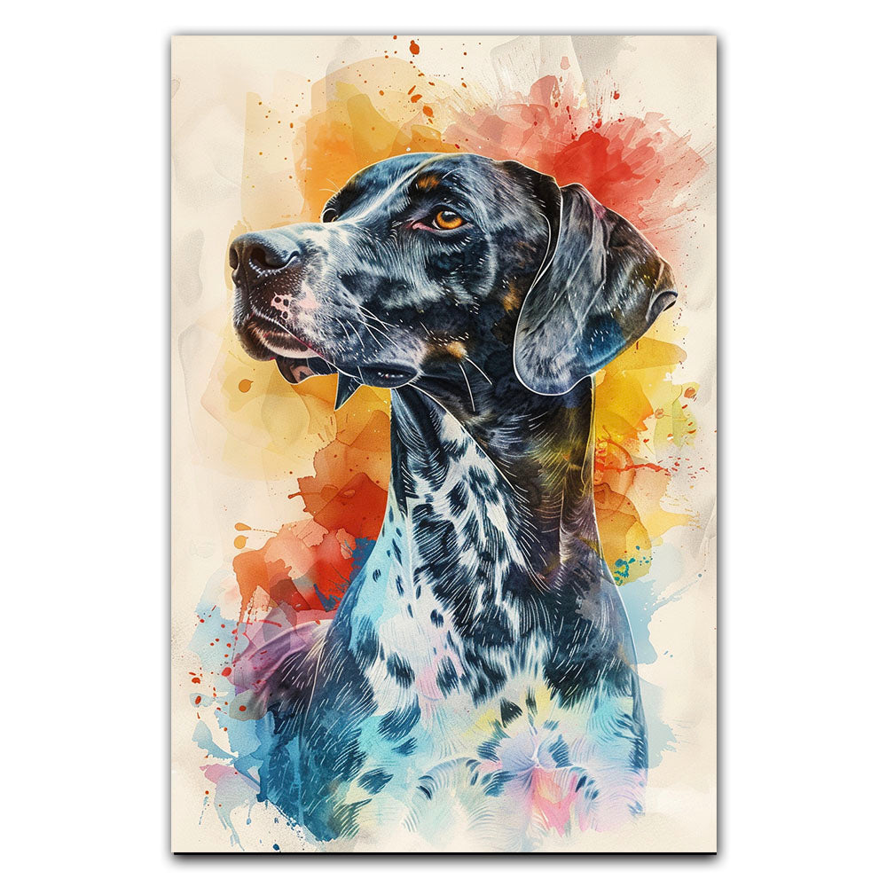 German Shorthaired Pointer Dog Poster Wall Art, Modern Cute Colorful ...