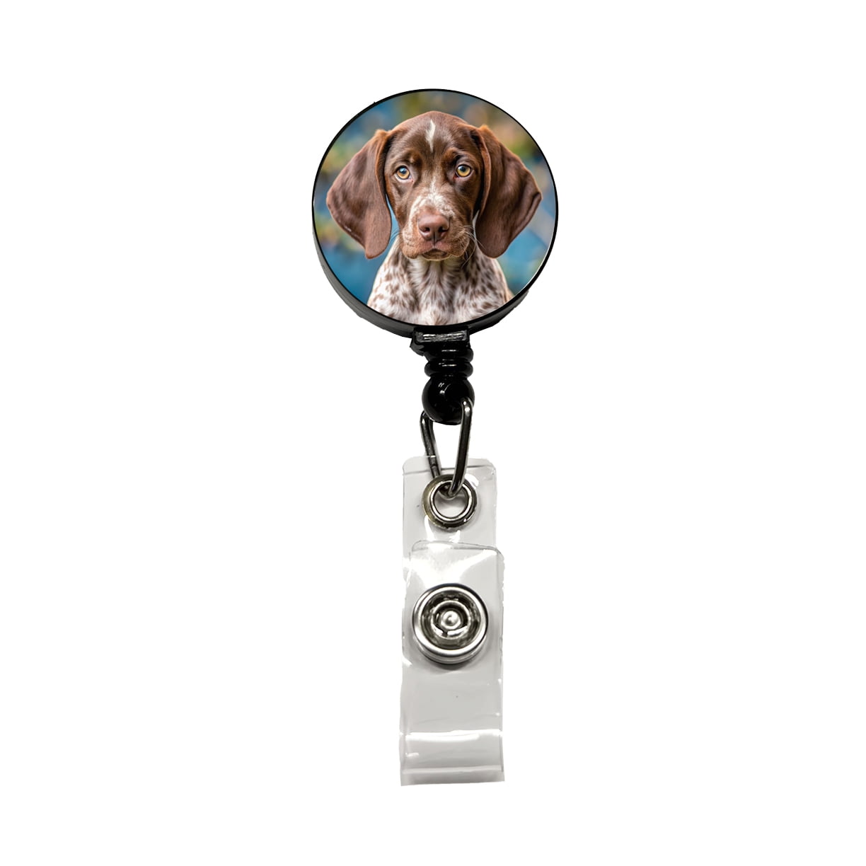 German Shorthaired Pointer Dog Puppy Photo Retractable Reel ID Badge ...