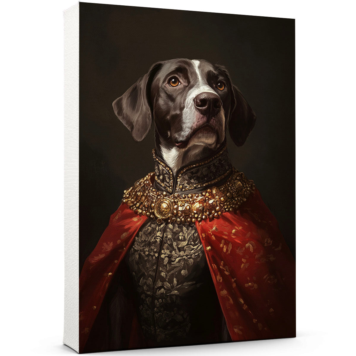 German Shorthaired Pointer Dog in Royal Costume Poster, Funny Dog ...