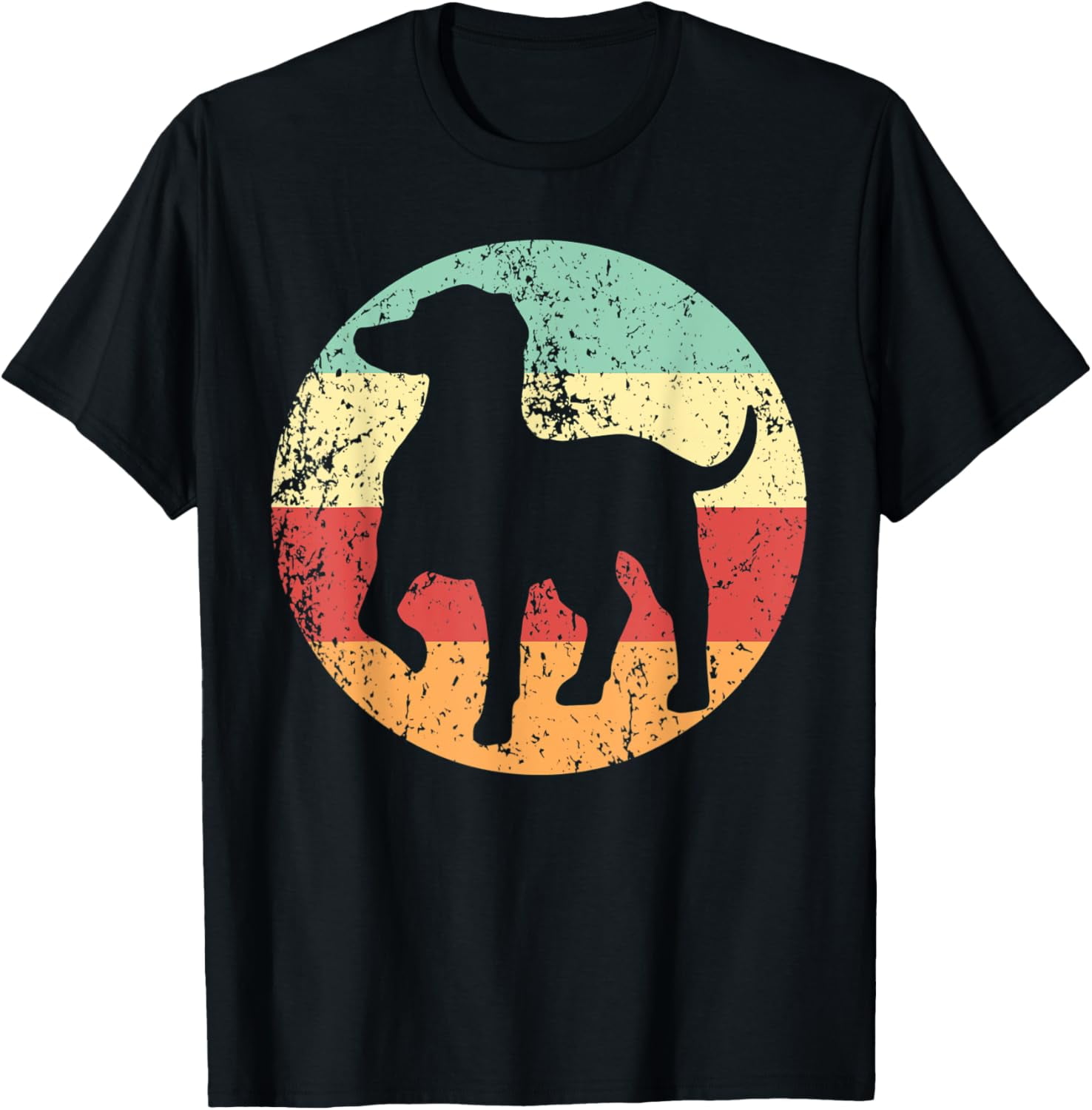German Shorthaired Pointer Dog Silhouette Cool Retro 1970's T-Shirt ...